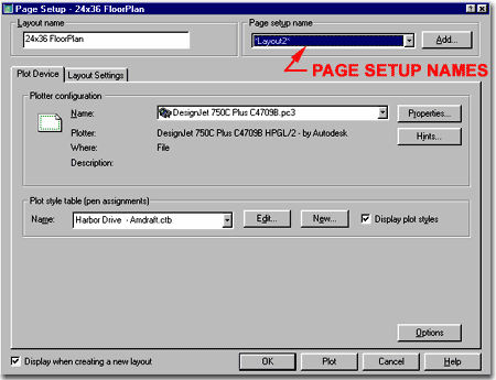 Page Setups in AutoCAD